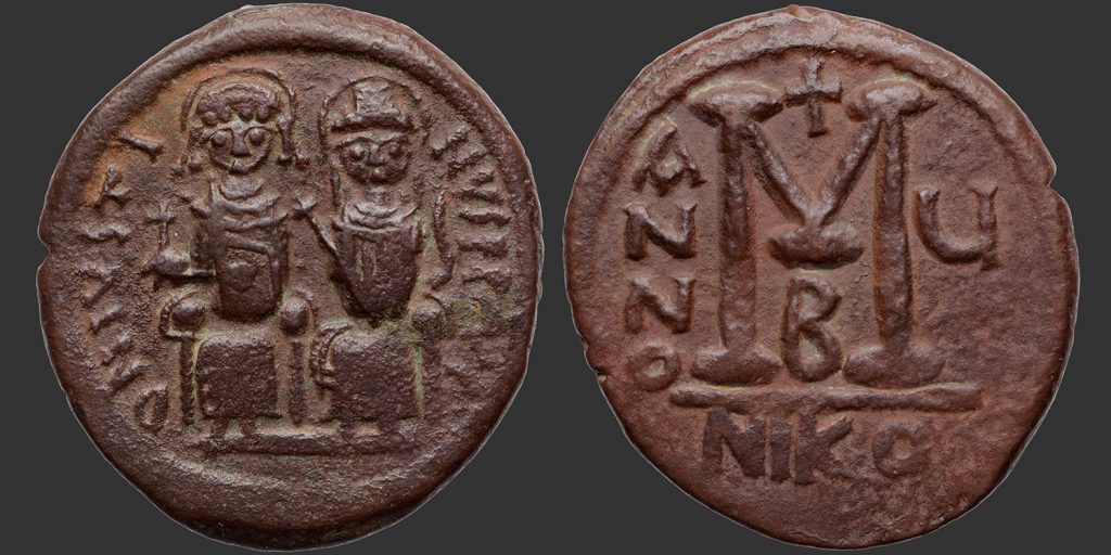 JUSTIN II & SOPHIE • Follis • Odysseus